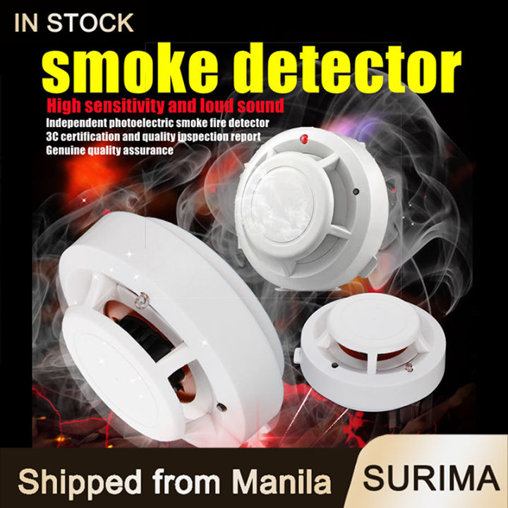 Free Battery wireless smoke detector fire sensor alarm high sensitivity ...