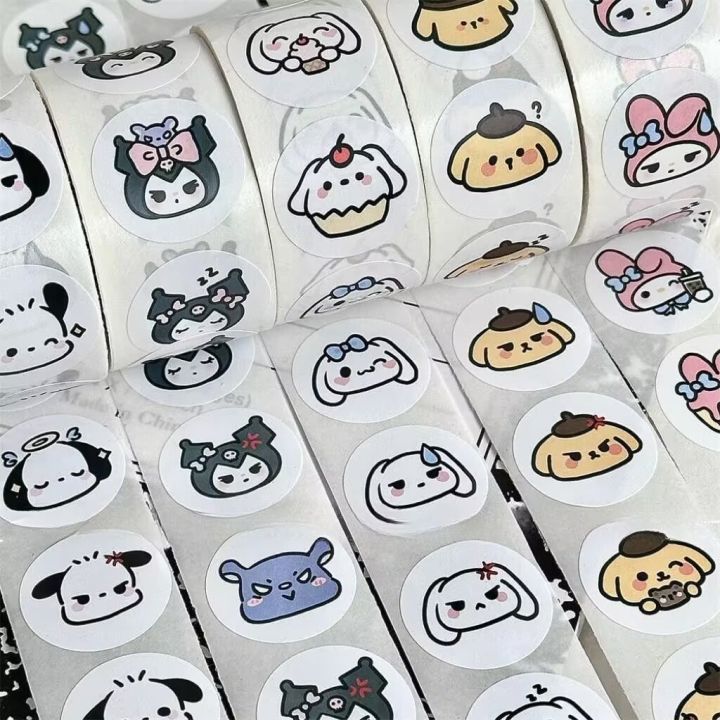 200pcs/roll Sanrio Sticker Material Decorative Cinnamoroll Sealing ...