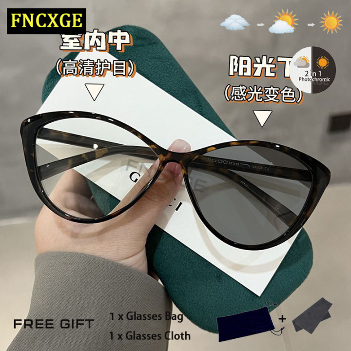 FNCXGE kính đổi màu khi ra nắng kính lão đọc sách có độ +100~+400 nữ nam thời trang retro phong ...