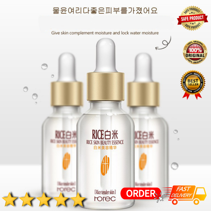 Rorec White Rice Serum Skin Whitening Brightening Serum Pore Minimizer ...