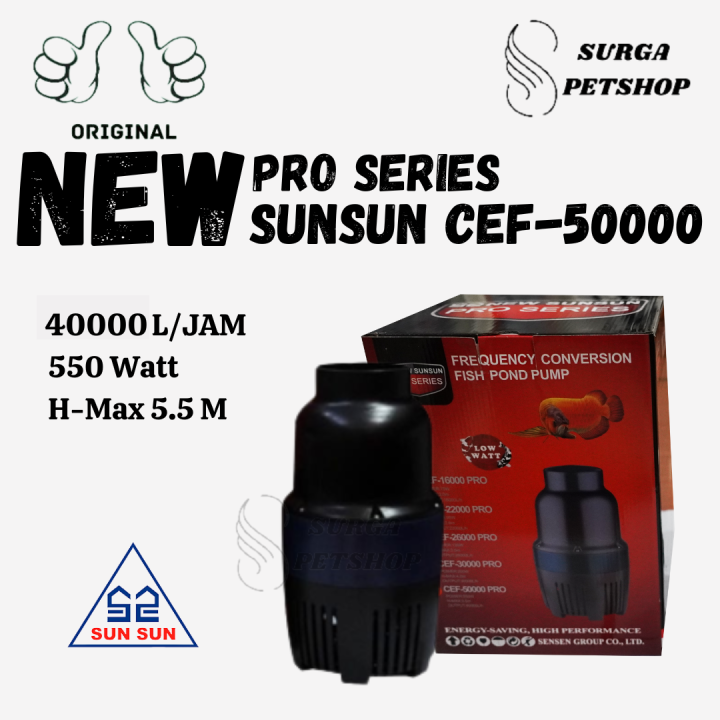 NEW SUNSUN CEF 50000 PRO SERIES POMPA AIR CELUP AKUARIUM KOLAM IKAN TANPA PIPA PIPE CEF50000PRO ...