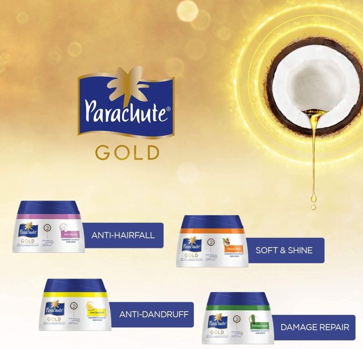 Parachute Gold Hair Cream Natural Shine/Anti Dandruff/Natural Shine ...
