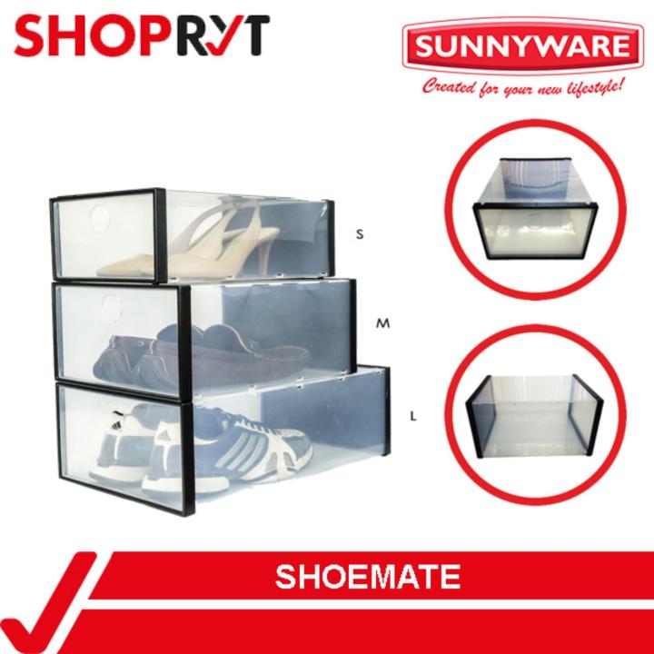 Sunnyware Shoemate Medium Shoe Mate Shoe Box Collapsible Shoe Organizer ...