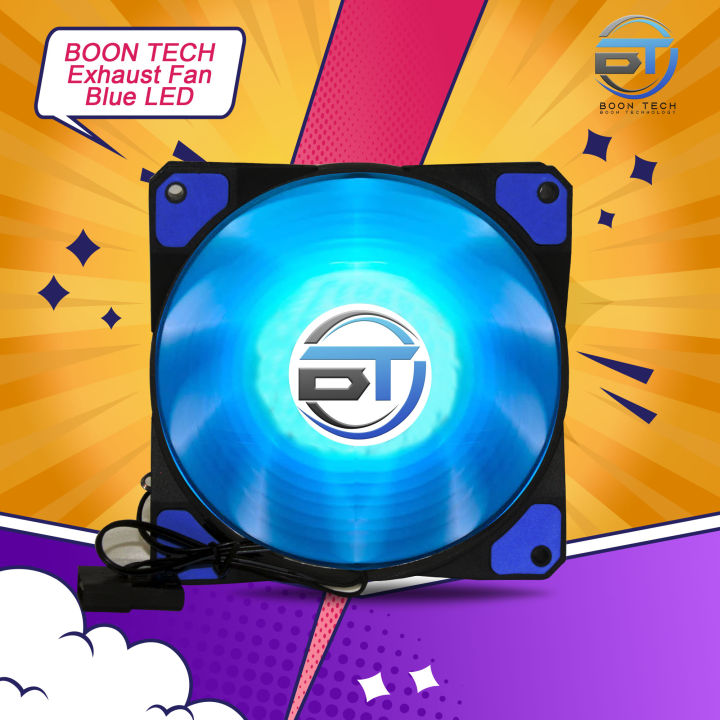 Boontech 12VDC Dual Led Exhaust Fan | Exhaust Fan for PC | 12v Exhaust ...