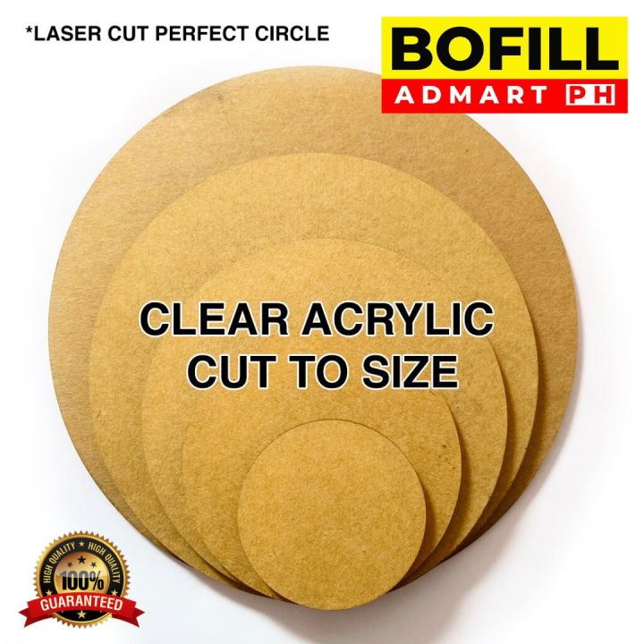 Acrylic Circle Blanks DIY 2" to 8" Round Clear Colored Pre Cut Sheets ...