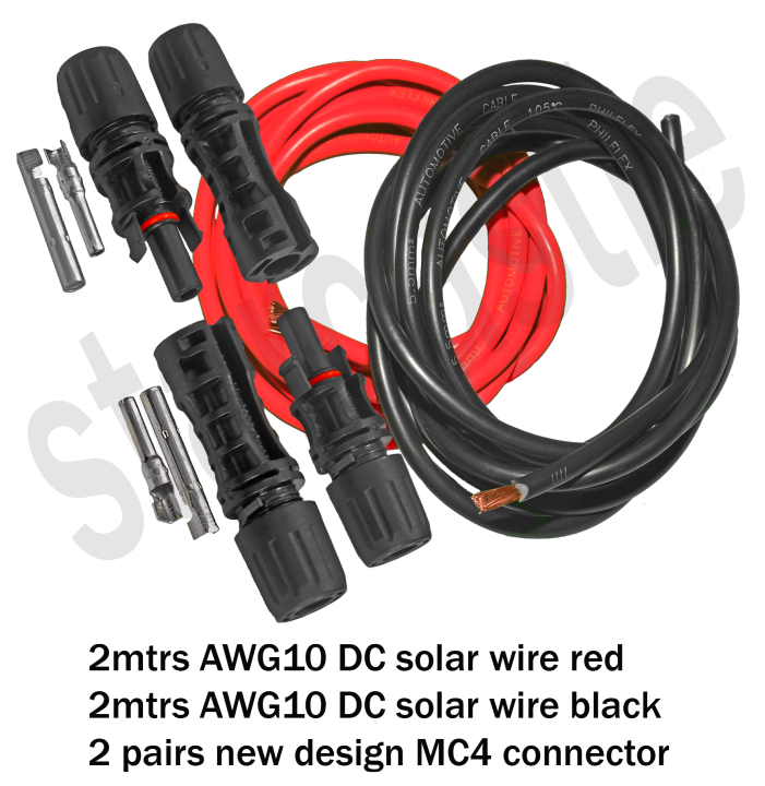 Solar Panel Wire Cable Connector Extension 2 Meters Philflex Dc Automotive Wire 10 W New