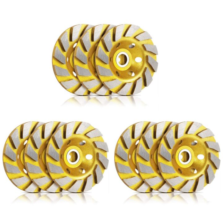 9 Pcs Turbo Row Diamond Grinding Cup Wheel Concrete Turbo Cup Disc ...