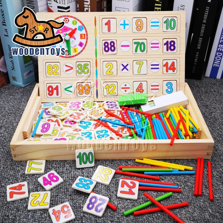 Montessori Baby Math Teaching Aids Multifunctional Math Operation and ...
