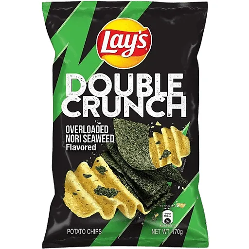 Lay's Double Crunch Overloaded Nori Potato Chips 170g - Deep-ridged ...