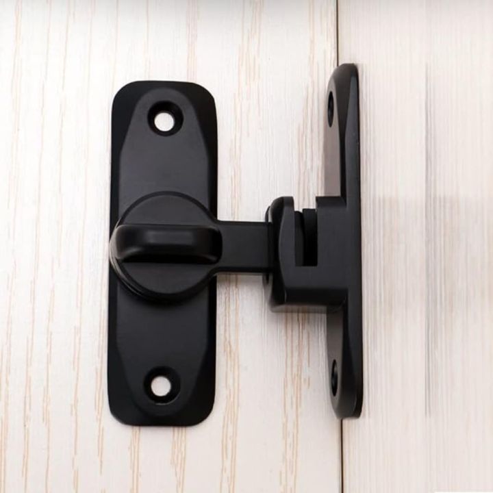 SUPERSTAR Matte Black Right Angle Barn Door Lock Security Durable ...