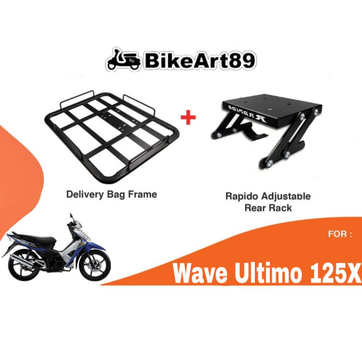 Monorack Honda Wave Ultimo 125X W125X RAPIDO Food Grabfood Heavy Duty ...