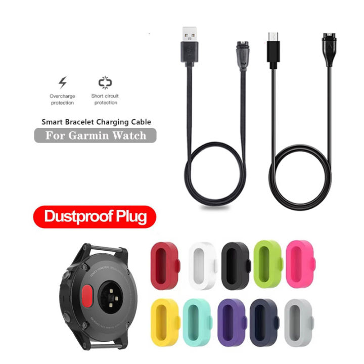 2IN1 Charger Cable+Dust Cover Cap For Garmin Venu 3 3s / SQ 2 / Fenix 5 ...