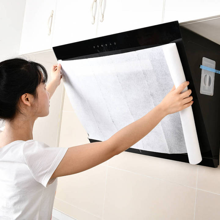 Range Hood Filter Grease Filter Paper Strong Oil Absorption Kitchen ...