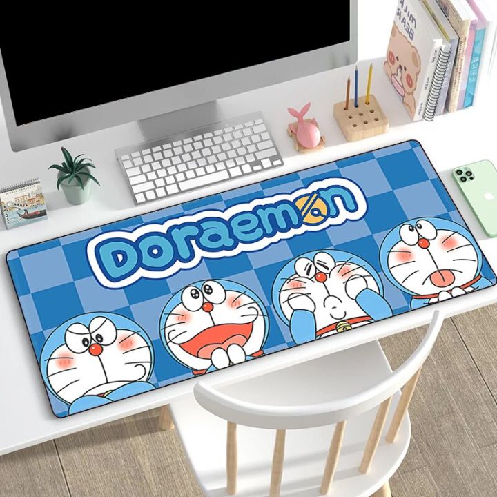 Cute Mouse Pad Extended Doraemon Gaming Accessories Cabinet Games Anime ...