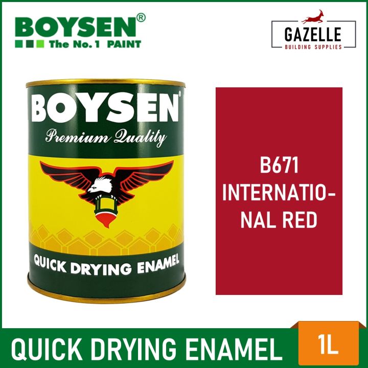 Boysen Quick Dry Enamel International Red - 1L | Lazada Philippines