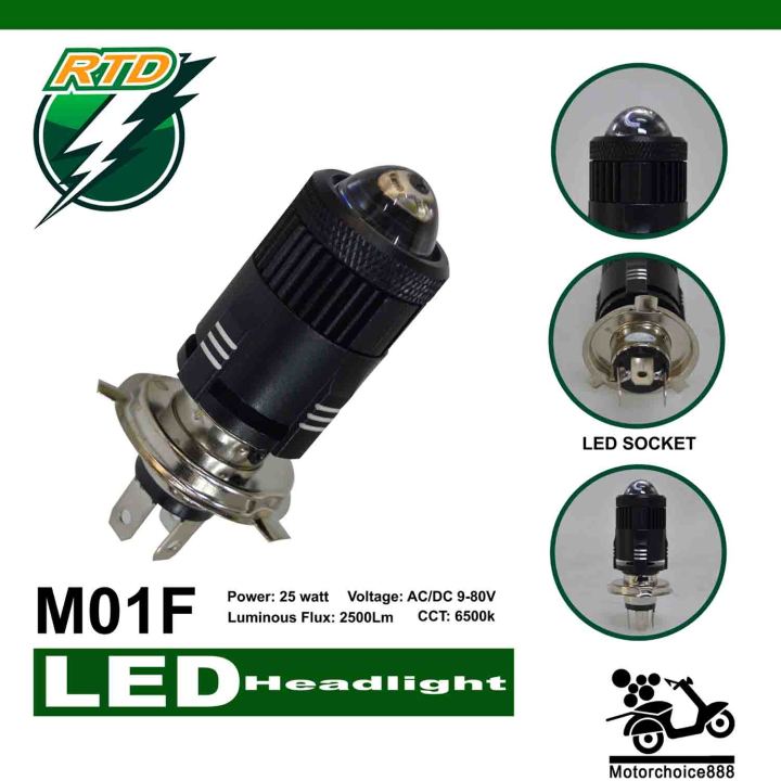 ORIGINAL RTD RAYTON LED HEADLIGHT M01F - H4 (LM01F) | Motorchoice 888 ...