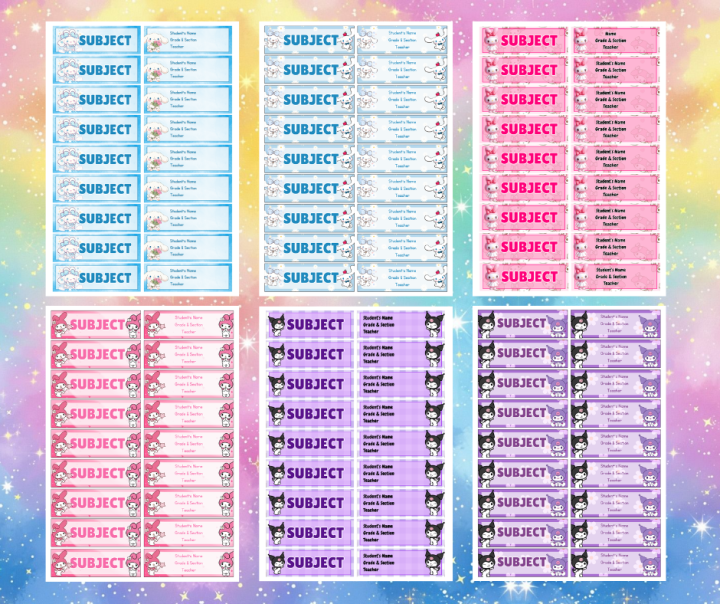 SANRIO - SUBJECT STICKER & NAME LABEL FOR NOTEBOOK | Lazada PH