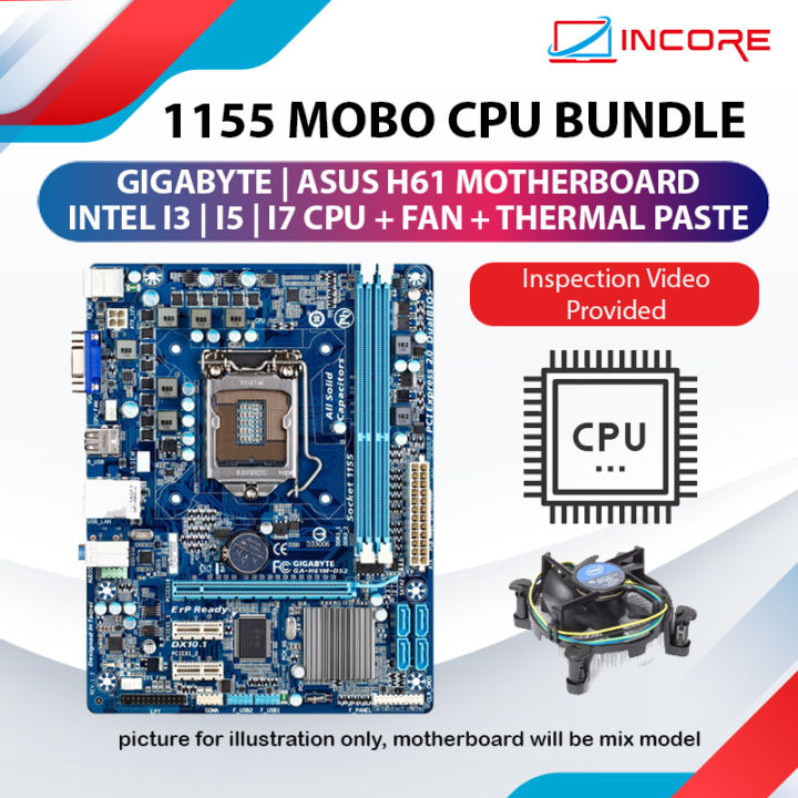 Intel Bundle - Mix Model Asus H61 / Gigabyte H61 with I3-2120 / I5-3570 ...