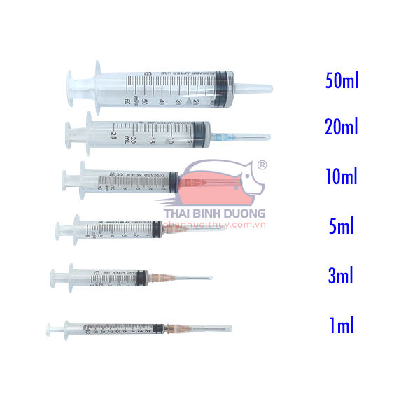 Bơm kim tiêm, ống bơm tiêm, xi lanh nhựa Vinahankook 1cc 3cc 5cc 10cc 20cc 50cc | Lazada.vn