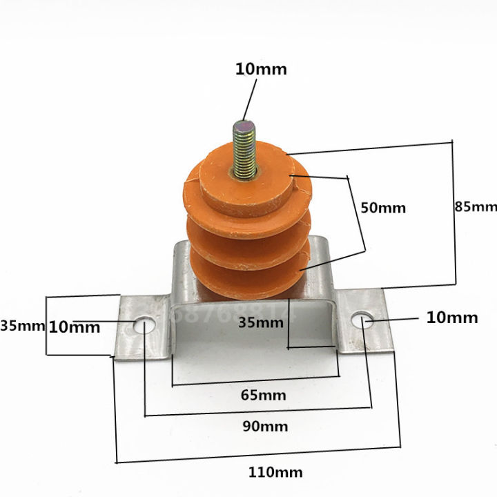Stainless steel bracket and insulator machine room grounding copper bar ...