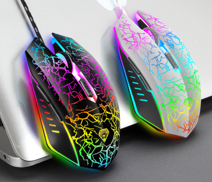 Wired Gaming Lighting Mouse, Backlit Ergonomic Gamer Mice Optical Mice ...