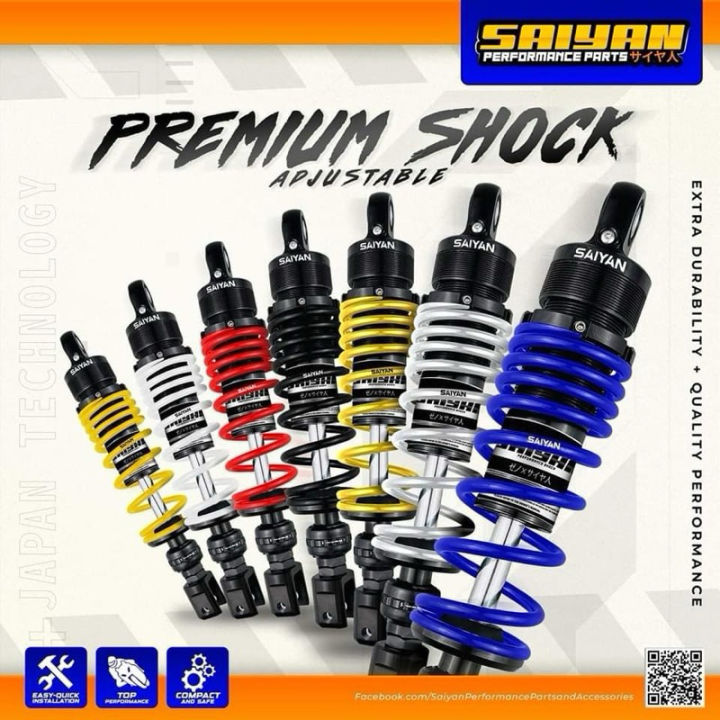 Saiyan Premuim Monoshock Fully Adjustable Mio 300mm / Click 125/150 ...