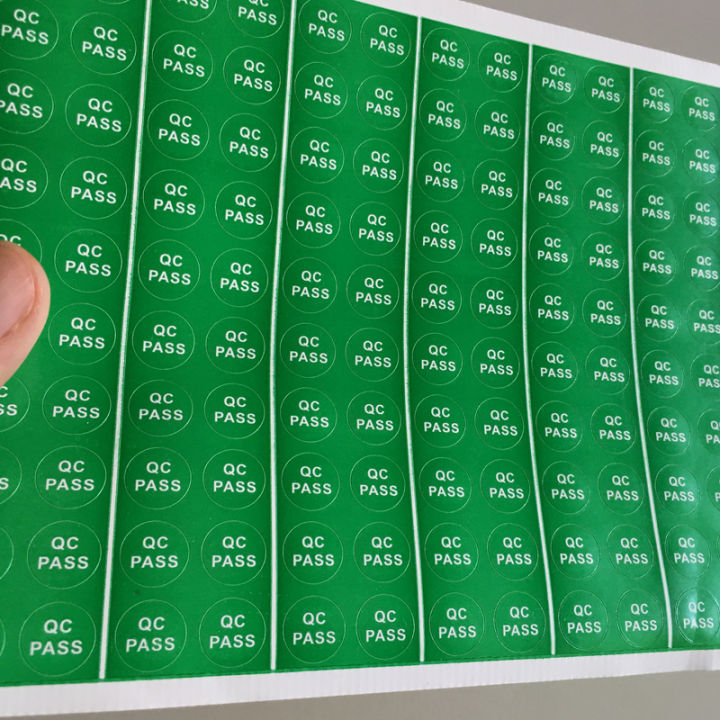 Spot QC label QCpass quality inspection adhesive label PASS sticker ...