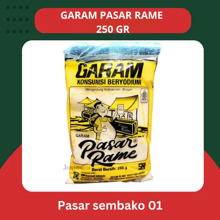 Garam Pasar Rame 250gr - Garam Meja Dapur Pasarrame 250 gr | Lazada ...