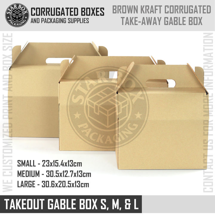 Starbox Corrugated Gable Box Take Away Box Take Out Box Lechon Box ...