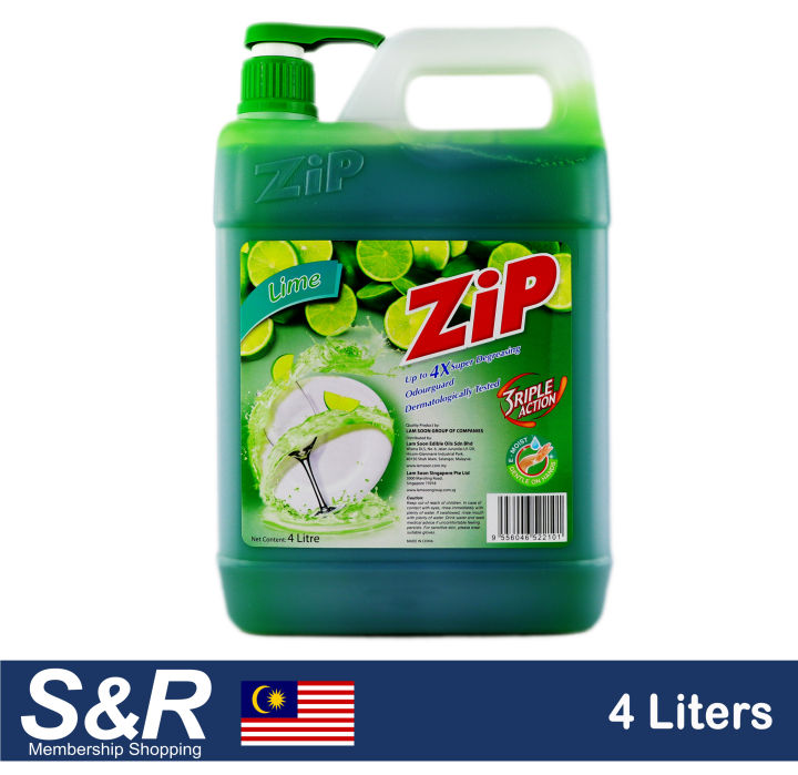 Zip Dishwashing Liquid Lime 4L | Lazada PH