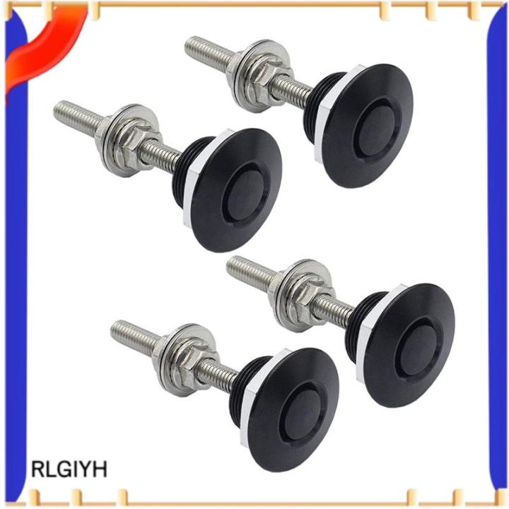 4 Pcs Universal Aluminum Vehicle Hood Pins-Quick Release Lock Latch ...