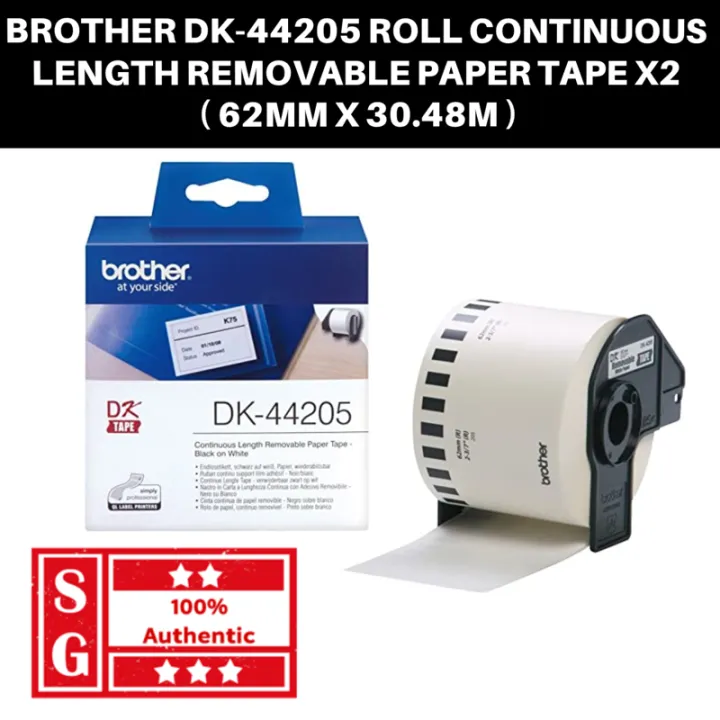 [Special Bundle] Brother DK-44205 Roll Continuous Length Removable ...
