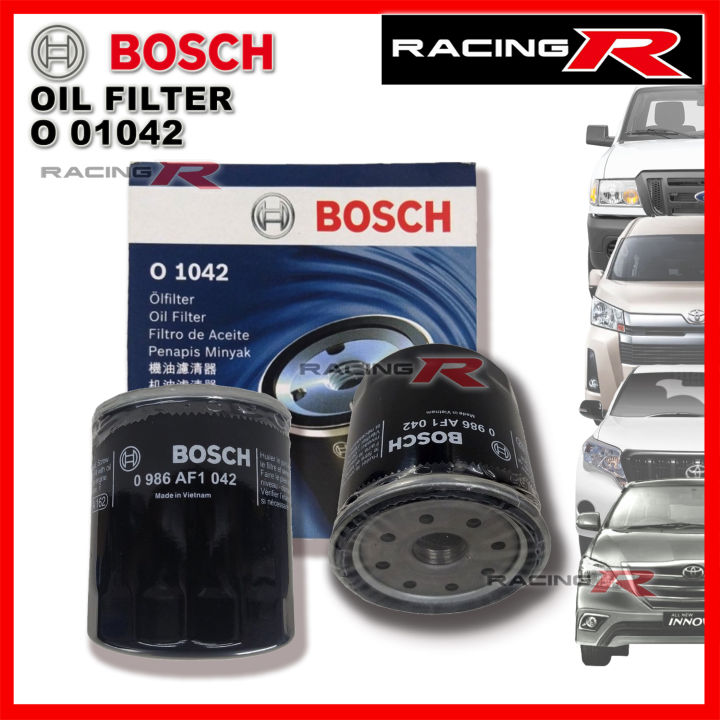 BOSCH Oil Filter O 1042 for Toyota Innova, Fortuner, Hilux, Hiace ...