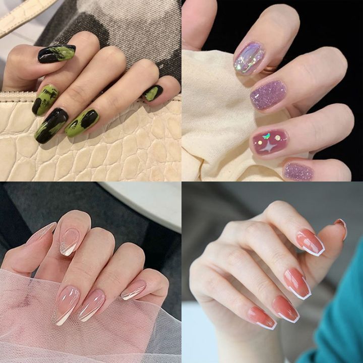 Removable Fake Nail Patch Finished Bridal Dance Nail Art Patch | Lazada PH