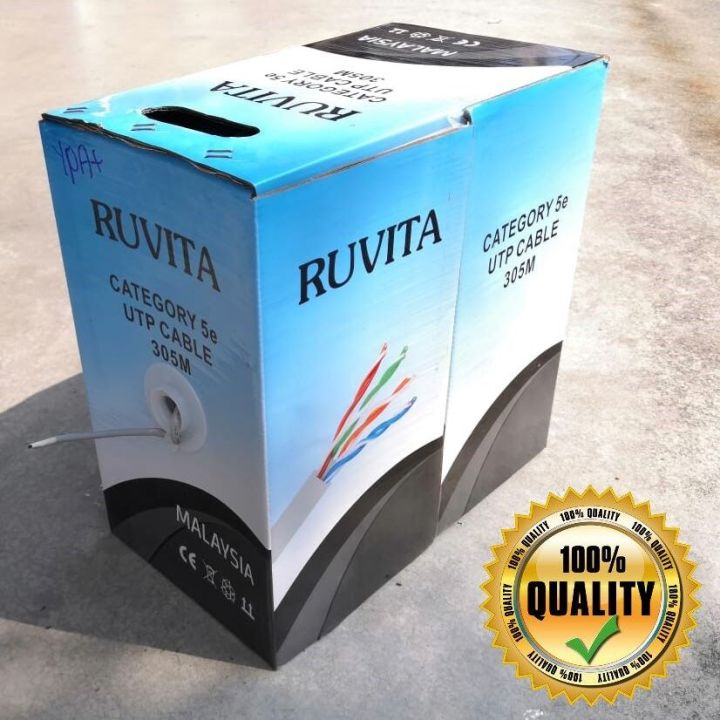 HIGH QUALITY + READY STOCK!! RUVITA CAT 5e UTP Cable Network Cable ...