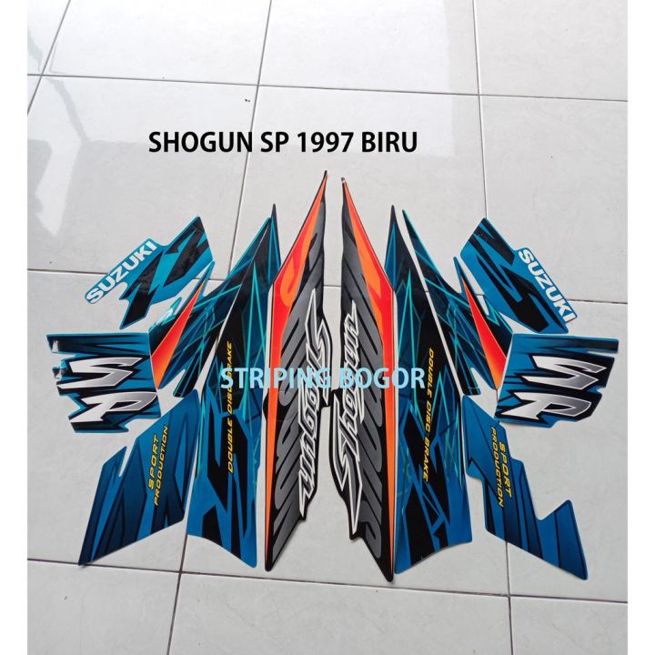 Stiker sticker Striping Motor Suzuki Shogun SP 2007 Biru | Lazada Indonesia