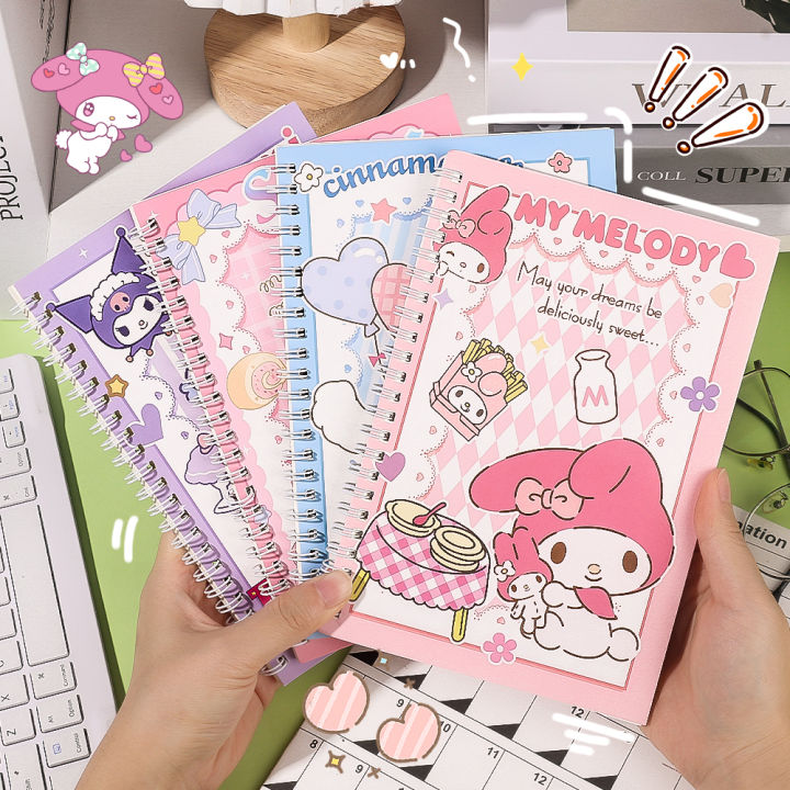 【Homior】60 sheets Cute Cartoon Sanrio Notebook Ins Style Coil Notepad ...