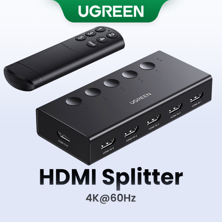 UGREEN 4k 60HZ HDR 5 in 1 out HDMI Splitter Dual simultaneous Display ...
