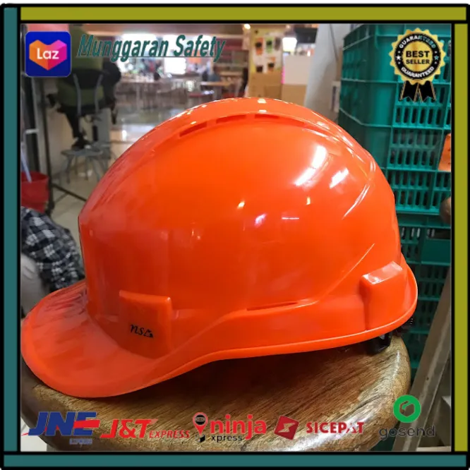 Safety Helmet NSA Vented Orange / Helm Kerja NSA Vented Orange Inner ...