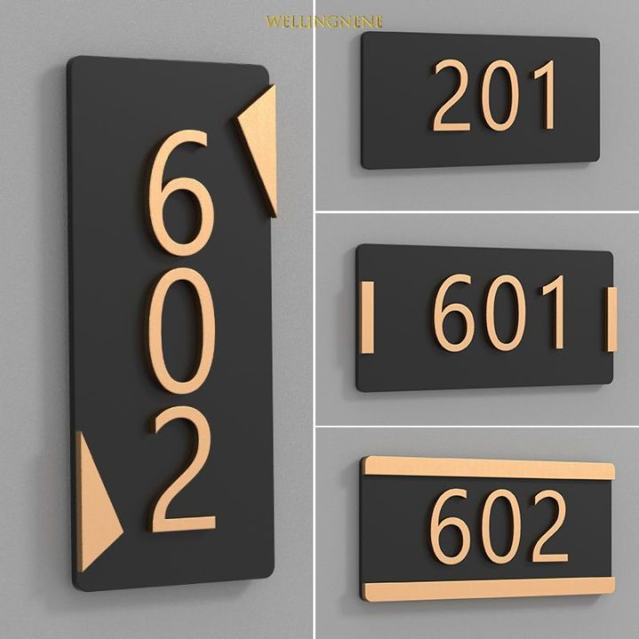 House Number Home Hotel Personality Self-adhesive Door Decoration Room ...