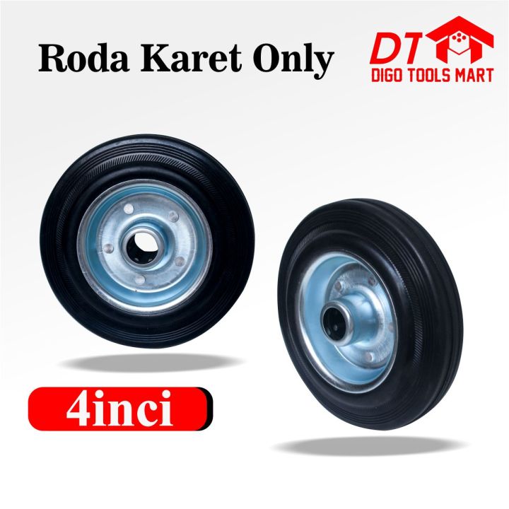 Roda Karet Only 4 Inci Roda Troli Wheel Only 4" | Lazada Indonesia