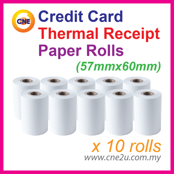 Thermal Receipt Paper Roll 57mm x 60mm x 12mm / 热敏纸 / Kertas Resit ...