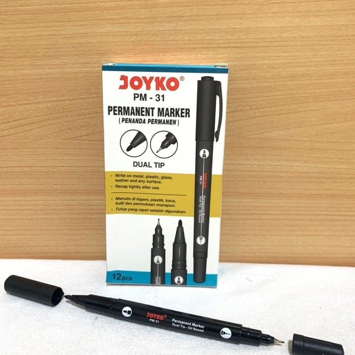 Pulpen - Spidol Permanen Joyko PM-31 dual tip | Lazada Indonesia