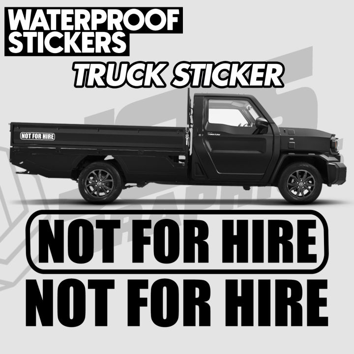 NOT FOR HIRE WATERPROOF STICKER PRIVATE KEEP DISTANCE DECAL WHITE AND ...