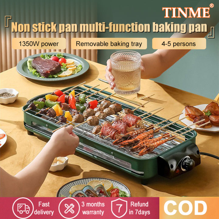 Grill Electric Griller Heavy Duty BBQ Samgyup Grill Non Stick Electric ...