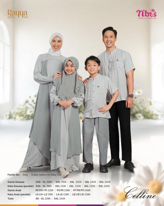 RAYYA SERIES NIBRAS CELLINE GREY 2025 - COUPLE NIBRAS CELLINE GREY 2025 | Lazada Indonesia