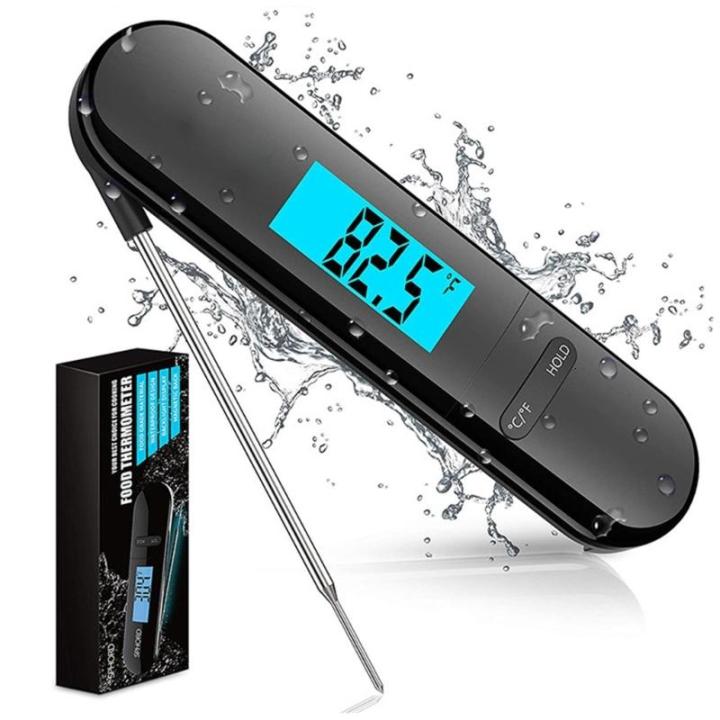 Waterproof Digital Instant Read Digital Thermometer with Foldings Probe ...