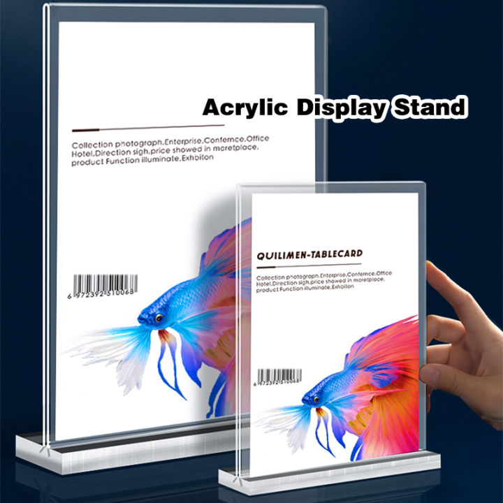 Acrylic Double Sided Menu Holder Display Stand A4/A6/5*7 For Business ...