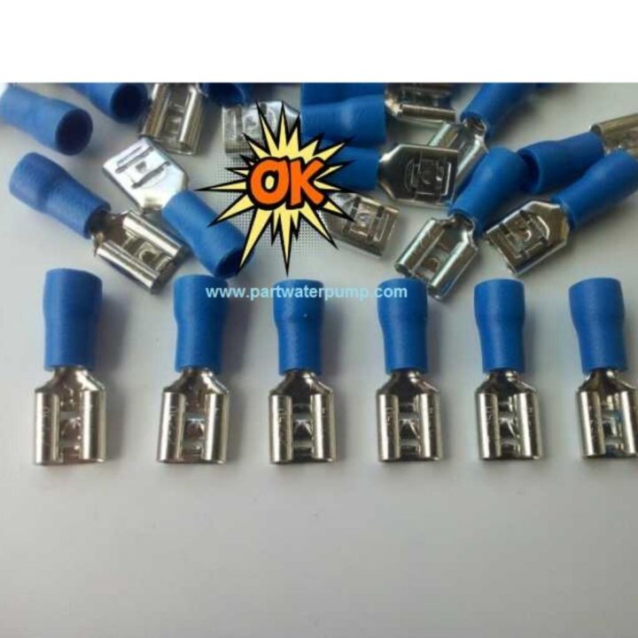 SOE หางปลาเสียบแอร์ ตัวเมีย สีน้ำเงิน FDD2-250 (0.8X6.35) 1.5-2.5SQm/m (ถุงละ 100 อัน) | Lazada ...