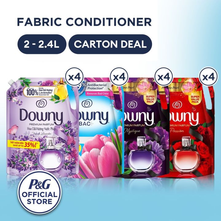 [Carton Deal] Downy Premium Parfum Concentrate Fabric Softener (2 -2.4L ...